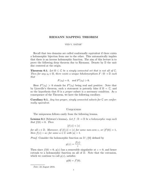 riemann mapping theorem docslib