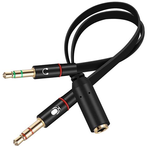 Headphones Y Cable Splitter Adapter 3 5mm Female To 2 Male Premium Gold