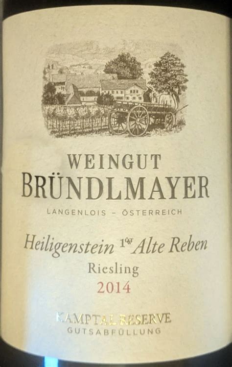 2014 Weingut Willi Bründlmayer Riesling 1ÖTW Alte Reben Reserve Ried