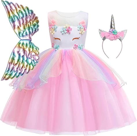 Amazon QPANCY Disfraz de unicornio para niñas Clothing