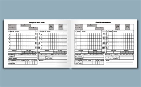 Volleyball Scorebook Volleyball Stats Sheets Book For Score Keeping