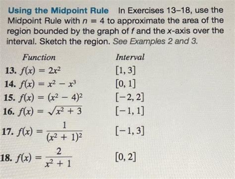 solved using the midpoint rule in exercises 13 18 use the