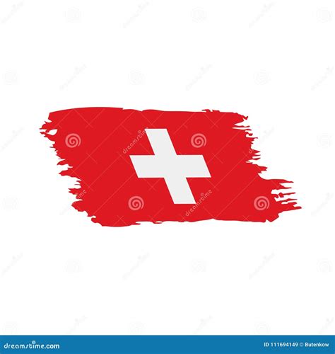 Bandera De Suiza Ejemplo Del Vector Ilustración del Vector