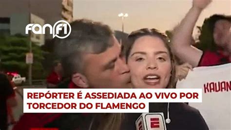 Repórter é assediada ao vivo por torcedor do Flamengo YouTube
