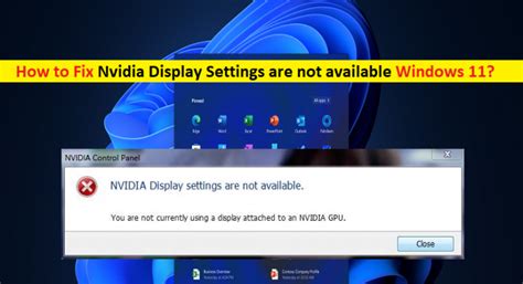Fix Nvidia Display Settings Are Not Available Windows 11 Steps
