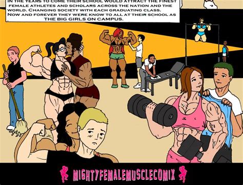 Big Girls On Campus Sample 5 Big Girls Comic Collection Muscle Women