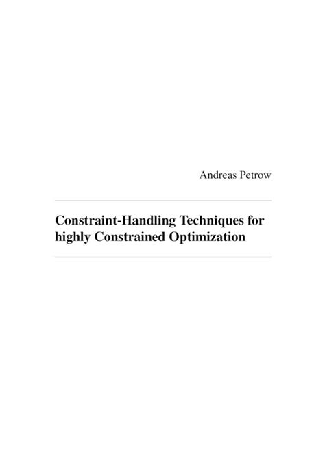 pdf constraint handling techniques for highly constrained …und bachelor arbeiten master