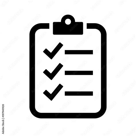 Check List Vector Icon Stock Vector Adobe Stock