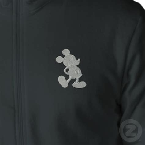 Mickey Silhouette Silver Embroidered Jacket Mickey Silhouette