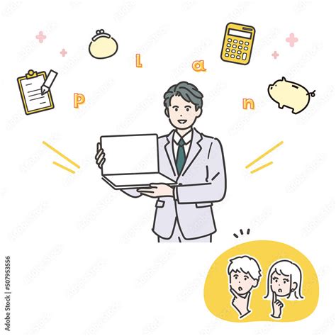 説明する男性コンサルタントのイラスト素材 素材庫向量圖 Adobe Stock