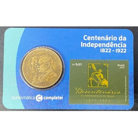 Moeda Brasil 1000 Réis 1922 Coleção Centenário da Independência MBC