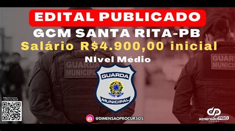 Análise do Edital GCM Santa Rita PB YouTube