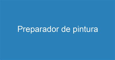 Preparador De Pintura Emprega São José Vagas De Empregos Em São