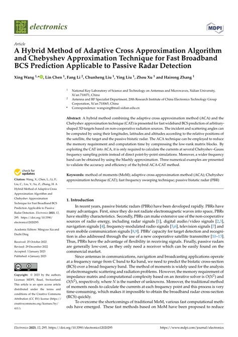 pdf a hybrid method of adaptive cross approximation algorithm and chebyshev approximation