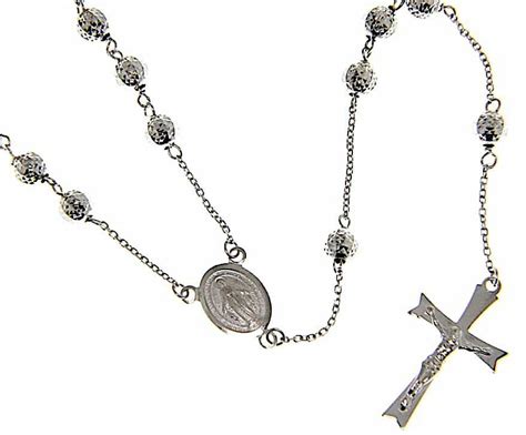 Collar Rosario largo Cuello Redondo con Medalla Nuestra Señora