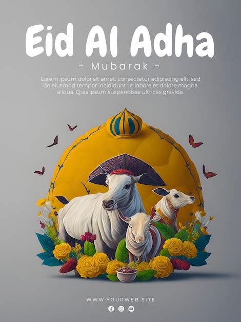 Mod Le D Affiche De Voeux Eid Al Adha Psd Premium