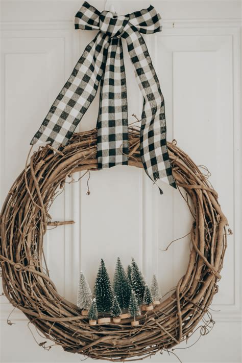 Easy Diy Christmas Wreath And How To Hang With Ribbon The Local Willow