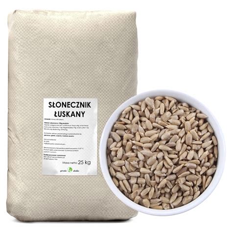SŁONECZNIK ŁUSKANY ziarno naturalnie świeży 25kg 13497541443 Allegro pl
