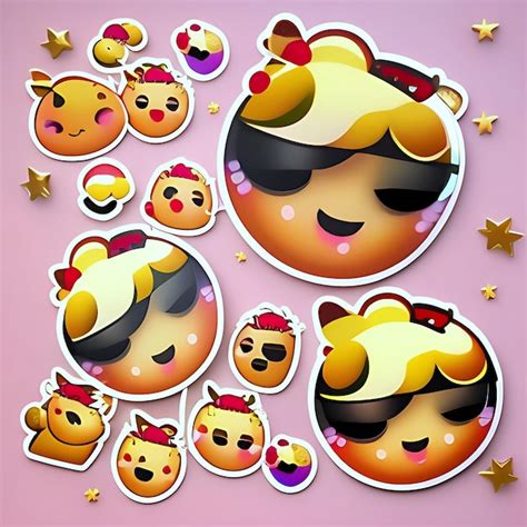 Premium Ai Image A Sticker Of A Blushing Emoticon Showing Sweet
