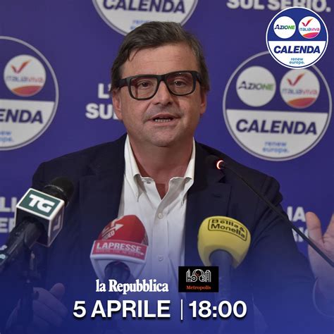 Carlo Calenda on Twitter Questa sera dalle ore 18 00 sarò in diretta