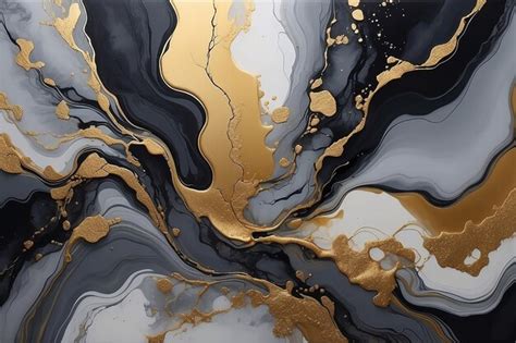 Pintura de arte fluido abstracto de lujo en técnica de tinta de alcohol