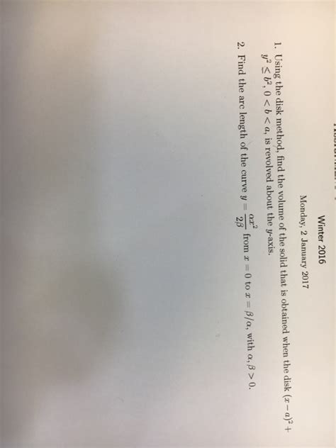 solved using the disk method find the volume of the solid
