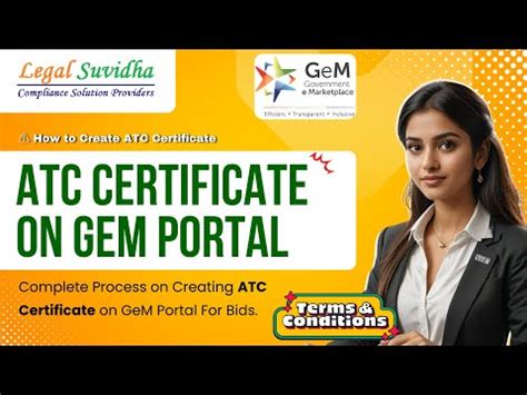 How To Create ATC Certificate On GEM Portal YouTube