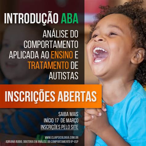 Curso Aba An Lise Do Comportamento Aplicada Aba Clia Psicologia