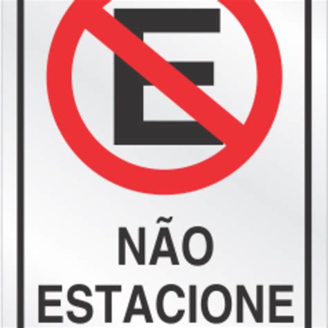 Placa Alumínio 16x25cm Não Estacione Leroy Merlin