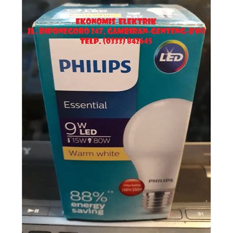 Jual Lampu Philips LED Essential 7W Kuning Warm White Shopee
