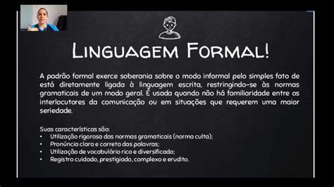 Linguagem Formal E Informal YouTube