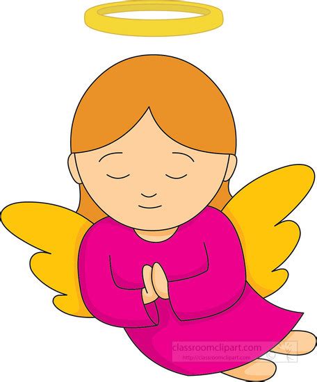 Angel Clipart Angel With Halo Praying