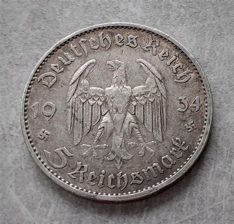 233 NIEMCY III RZESZA Srebro 5 Marek 1934 R 12919865806