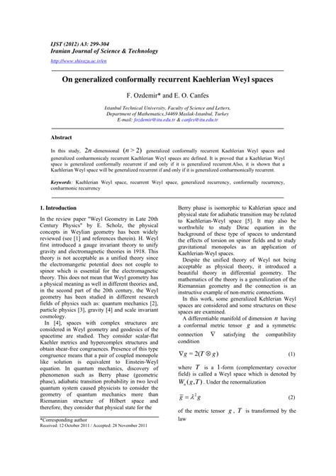 pdf on generalized conformally recurrent kaehlerian weyl spaces