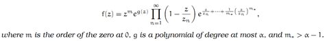 complex analysis 31 functions of finite order with zeros physics reference