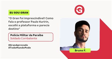 8 meses de foco total no Concurso PM PB conheça Bruno F