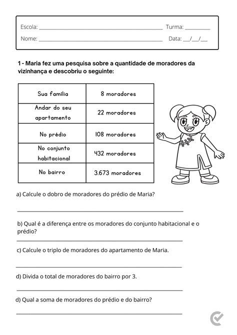 Atividades de Matemática do 5º ano Para Imprimir Ler e Aprender
