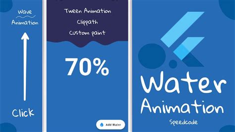 Flutter UI Design Tween Animation Custom Paint ClipPath Water
