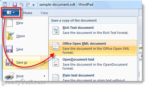 How To Convert Openoffice Odt Documents To Microsoft Word Doc Format