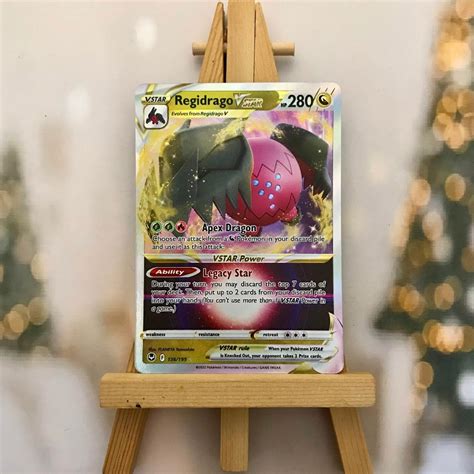 Pokemon Regidrago VSTAR 136 195 Genuine English Ultra Rare Odd Card