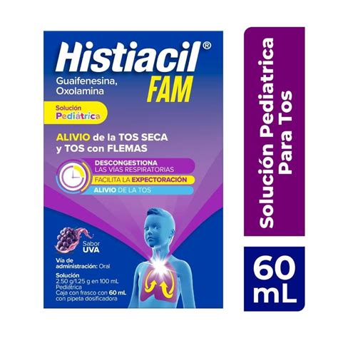 Histiacil Fam Guaifenesina Oxolamina Sabor Uva Pedi Trica Soluci N
