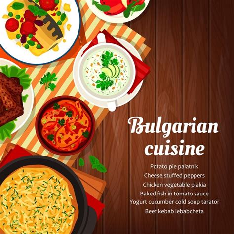 Premium Vector Bulgarian Cuisine Food Menu Dishes And Meals