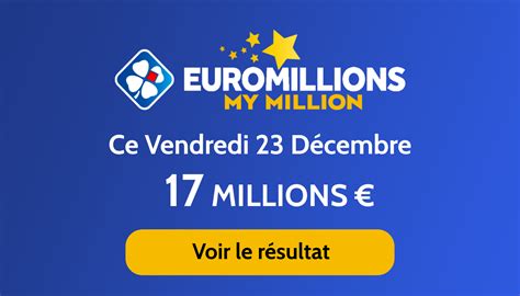 Résultat Euromillions FDJ Le tirage du vendredi 23 décembre 2022