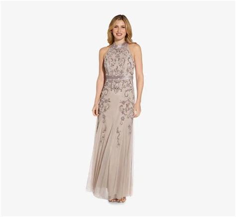 Long Mother Of The Bride Groom Dresses Adrianna Papell Champagne