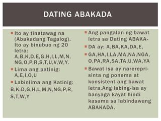 Filipino Dating Abakada PPT