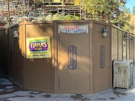 Briar Patch Sign Added To Tiana S Bayou Adventure Construction Walls At
