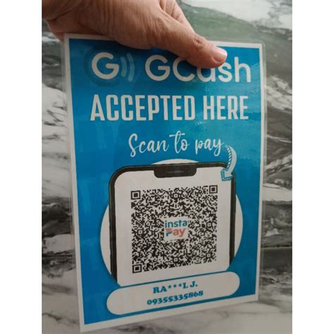 LAMINATED SIGNAGES A4 5R Size Gcash Qr Gcash Load Gcash In Out Gcash