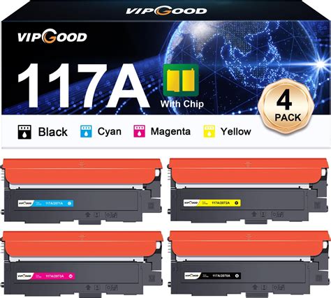 4 Pack Cartouche De Toner Remplacement Pour HP 117A W2070A Color Laser