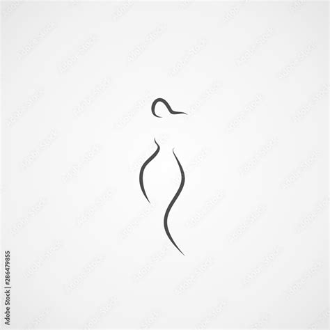 Silhouette Of A Woman Body Shape Icon Vector Stock Vector Adobe Stock