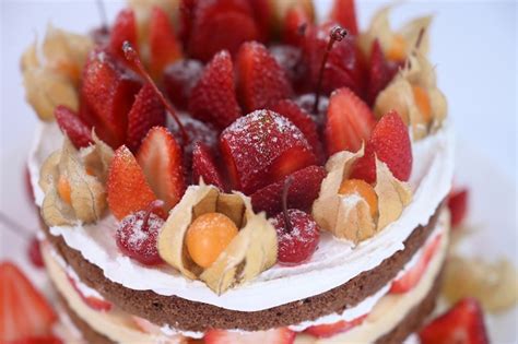 Naked Cake De Morango Chocolate Baba De Mo A